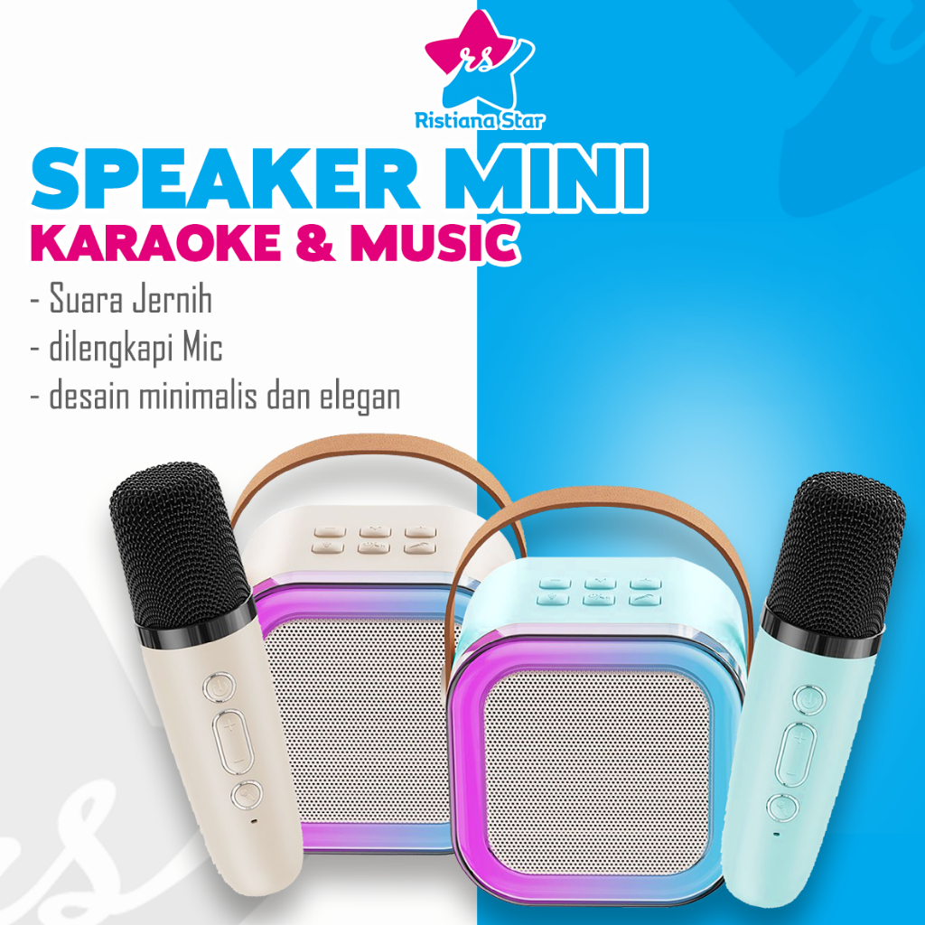 Jual RST | Speaker mini Karaoke Bluetooth set wireless RGB besar super ...
