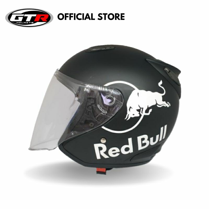Jual Helm Half Face Gtr Cetro Motif Redbull Glosy Aksesoris Motor ...