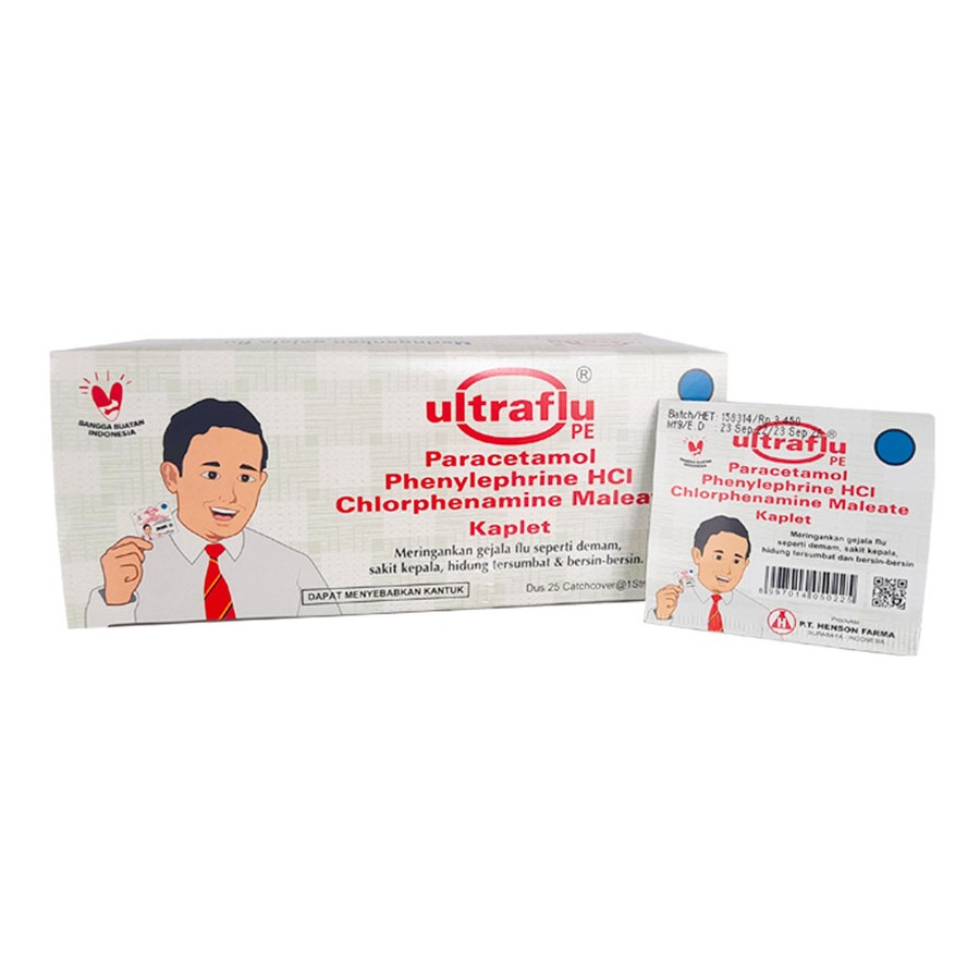 Jual ULTRAFLU PE Obat Flu Demam Sakit Kepala Box isi 25 Strip | Shopee ...