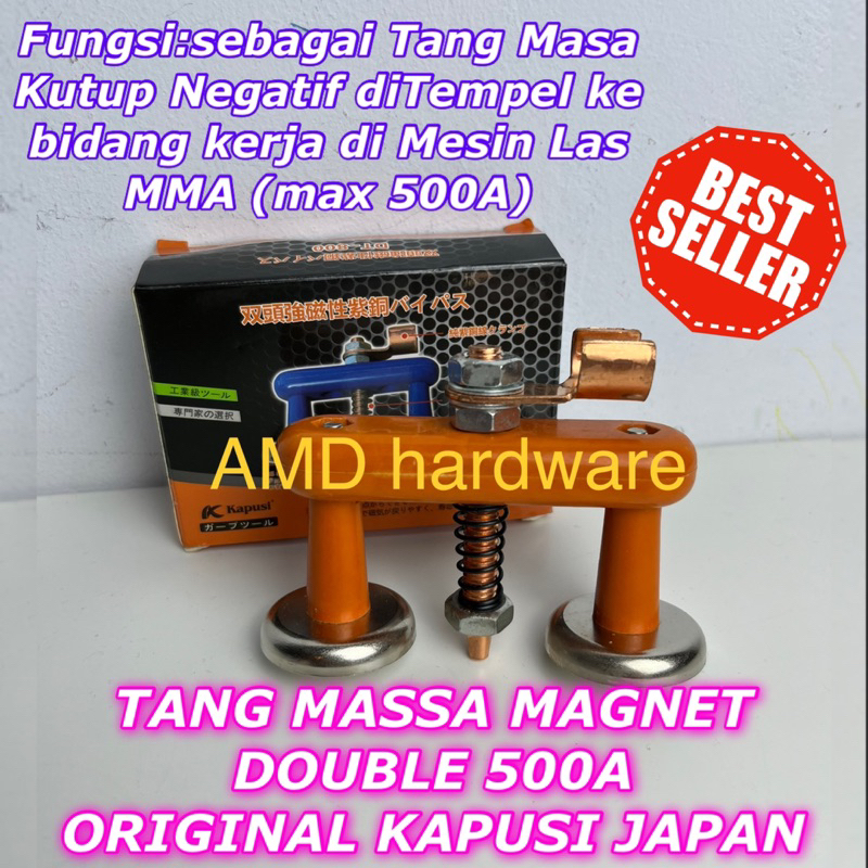 Jual TANG MASSA MAGNET 300A-500A EARTH CLAMP Double Single MMA Stang ...