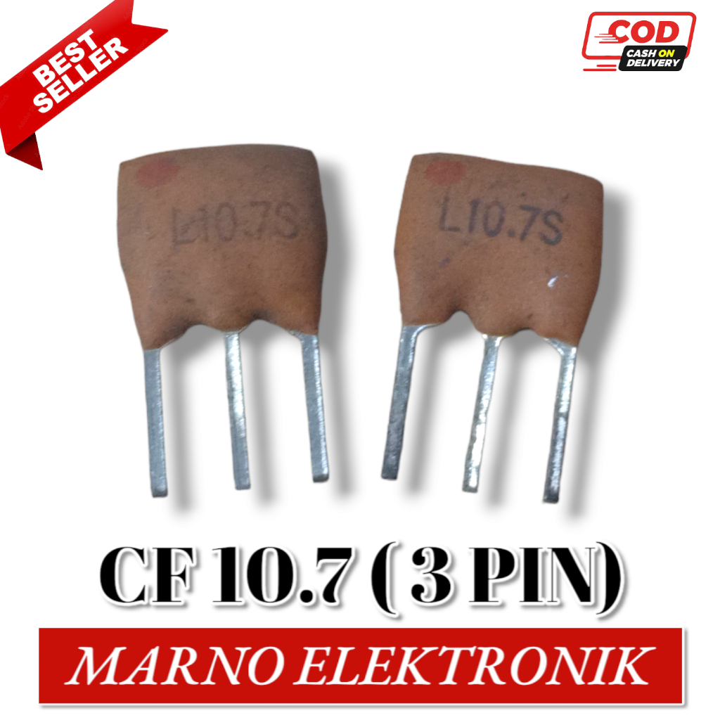 Jual CERAMIC FILTER CF 10.7 10,7 10.7Mhz 10,7Mhz 3 PIN 3 KAKI KERAMIK ...
