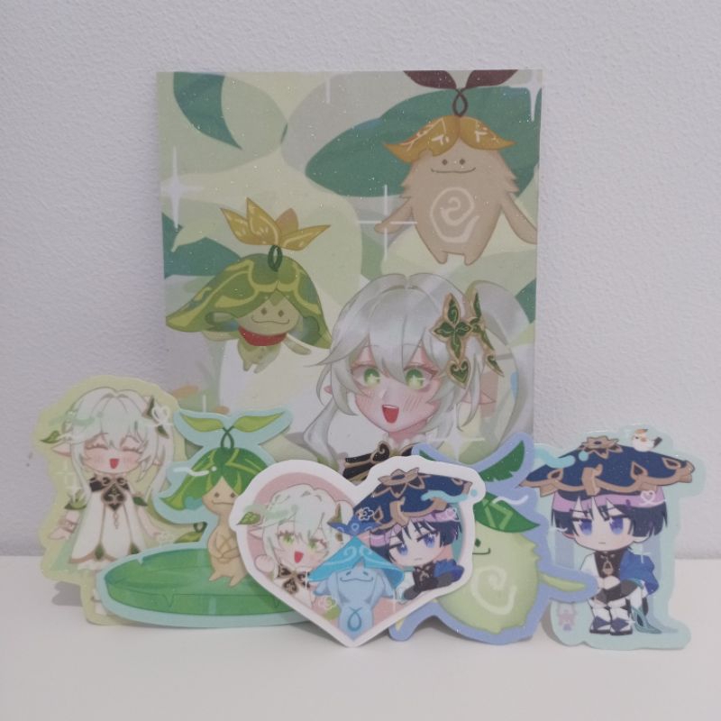 Jual Genshin Impact Nahida Aranara Wanderer Postcard and Sticker Set by ...