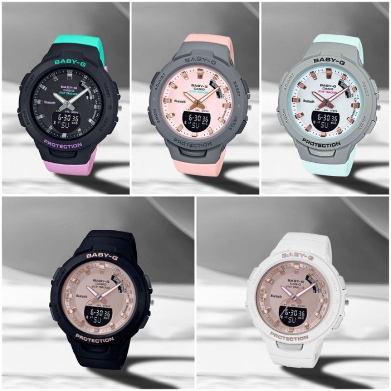Jual Jam tangan Sporty Wanita model BABY G BSA B100 Dual time Rubber ...