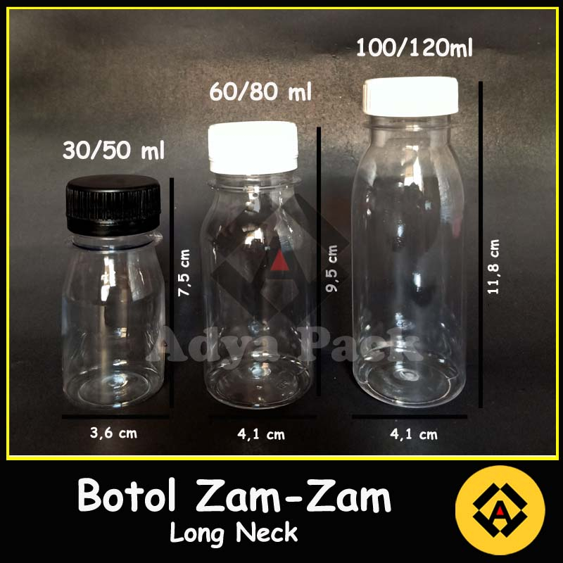 Jual Botol Plastik Zam Zam 50ml 60ml 80ml 100ml 120ml - Botol Jelly Polos Botol Pet ECER ...