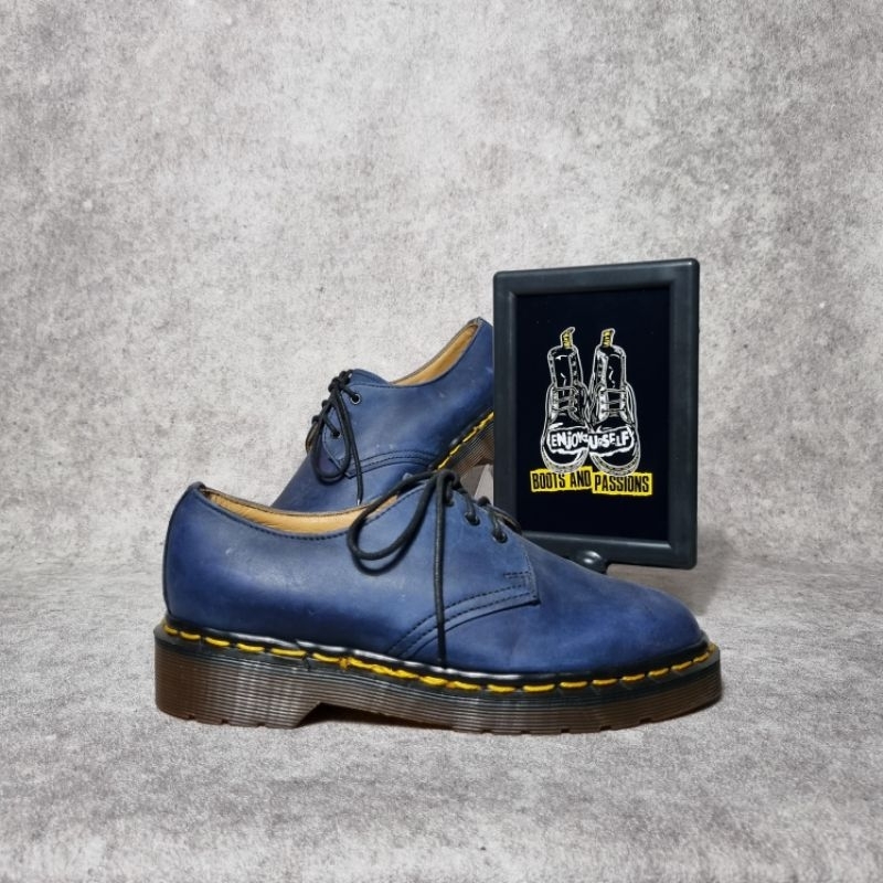 Jual Dr Martens 1461 Navy Blue 2.5uk Made in England MIE Solovair ...
