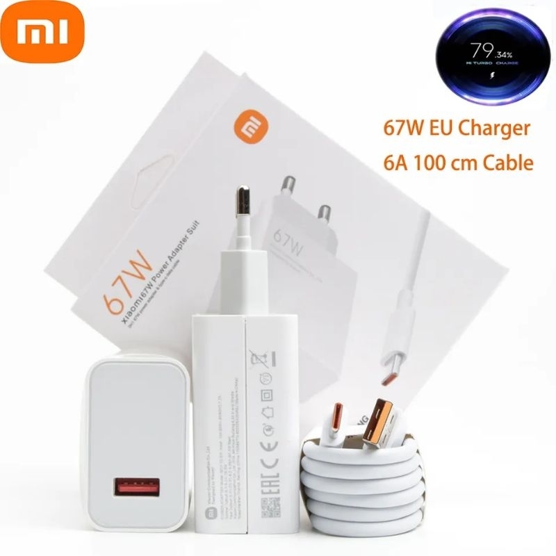Jual Charger Casan Xiaomi 67 Watt Original USB Type C 6A Mi Turbo ...