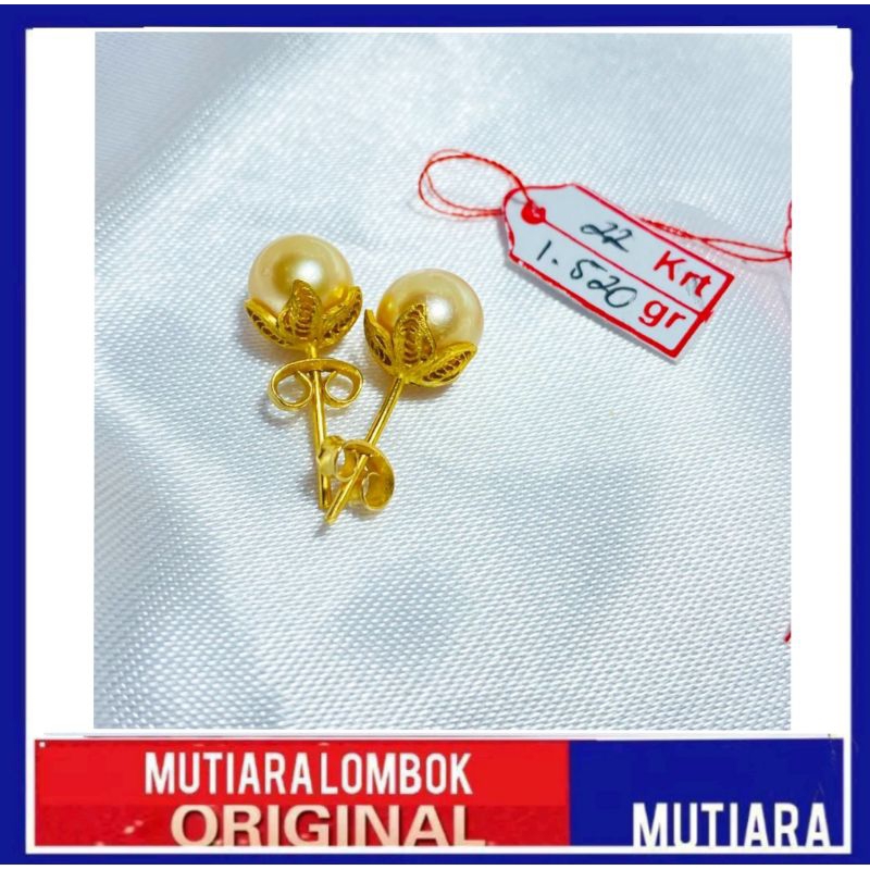 Jual perhiasan anting emas 22 karat mutiara laut lombok giwang emas ... Jual perhiasan anting emas 22 karat mutiara laut lombok giwang emas ...