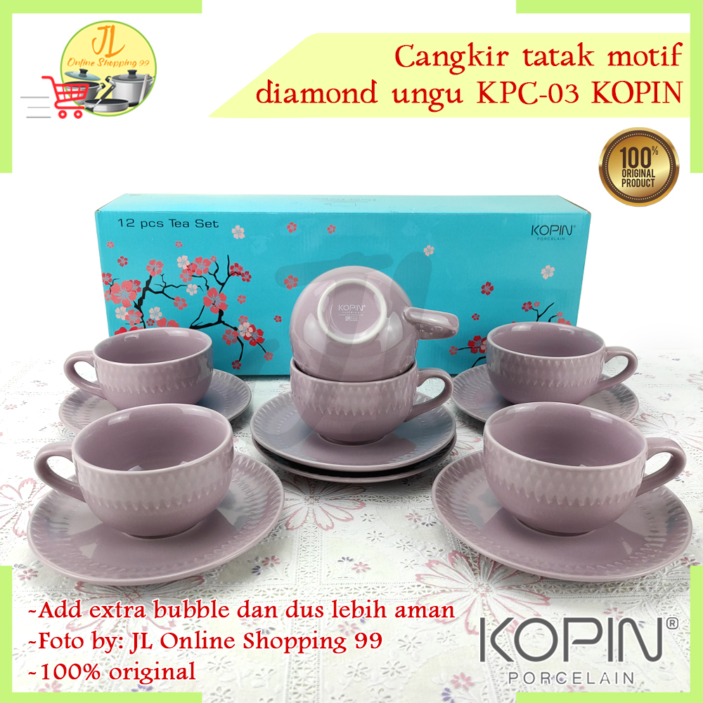 Jual Cangkir set 6 pasang putih KOPIN KPC-03 NCSR PLN / cangkir keramik set / Coffee tea set cup ...