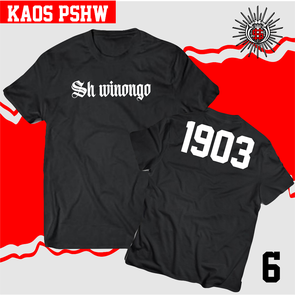 Jual baju pencak silat kaos pshw 1903 kaos pshw kaos sh winongo / kaos ...