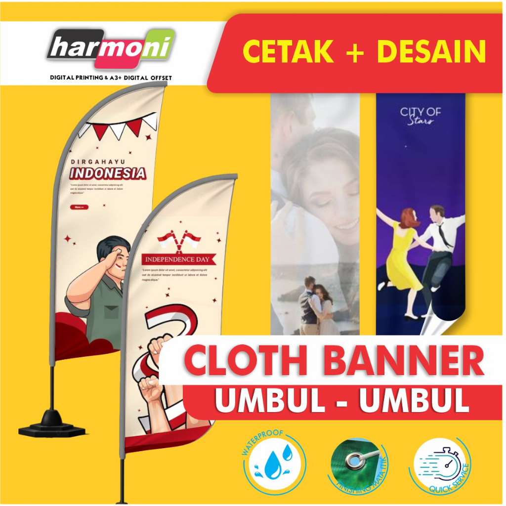 Jual SPANDUK KAIN CLOTH BANNER - BENDERA - UMBUL2 + SETTING ( Size 1 ...
