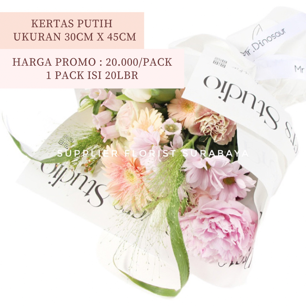 Jual SFS - [1 PACK ISI 20 LEMBAR] KERTAS PUTIH TULISAN UKURAN 45CM X ...