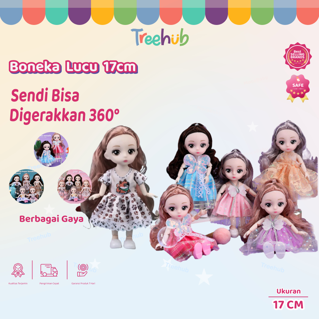 Jual Treehub Mainan Anak Perempuan Boneka Yuna Bjd Doll DIY 17 cm /boneka korea /boneka cute ...