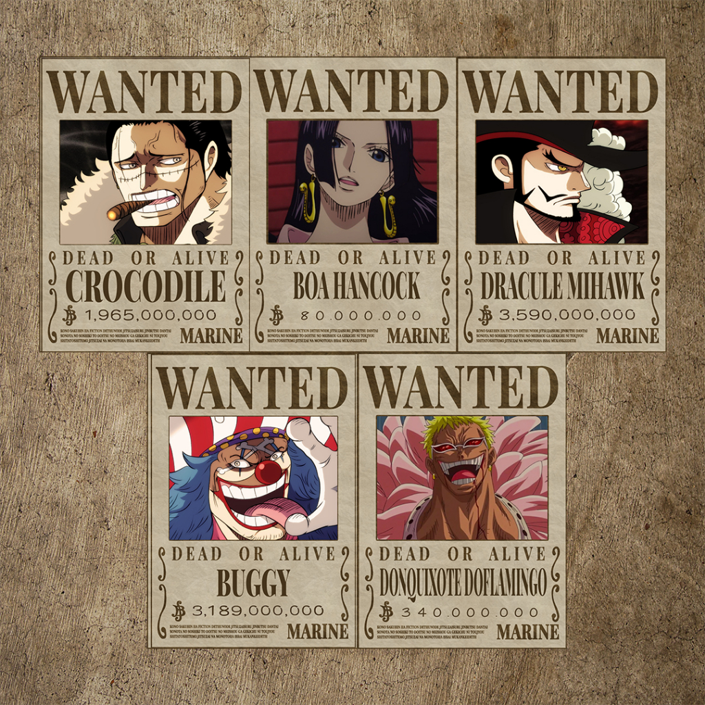 Jual POSTER BOUNTY ONE PIECE ISI 45pcs | DELUSIONWALL | | Shopee Indonesia