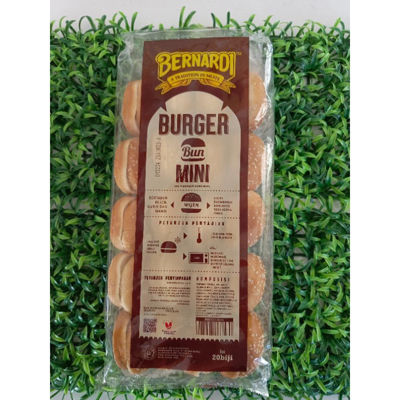 Jual Bernardi Roti Burger Polos/Wijen Mini - isi 20 pcs | Shopee Indonesia