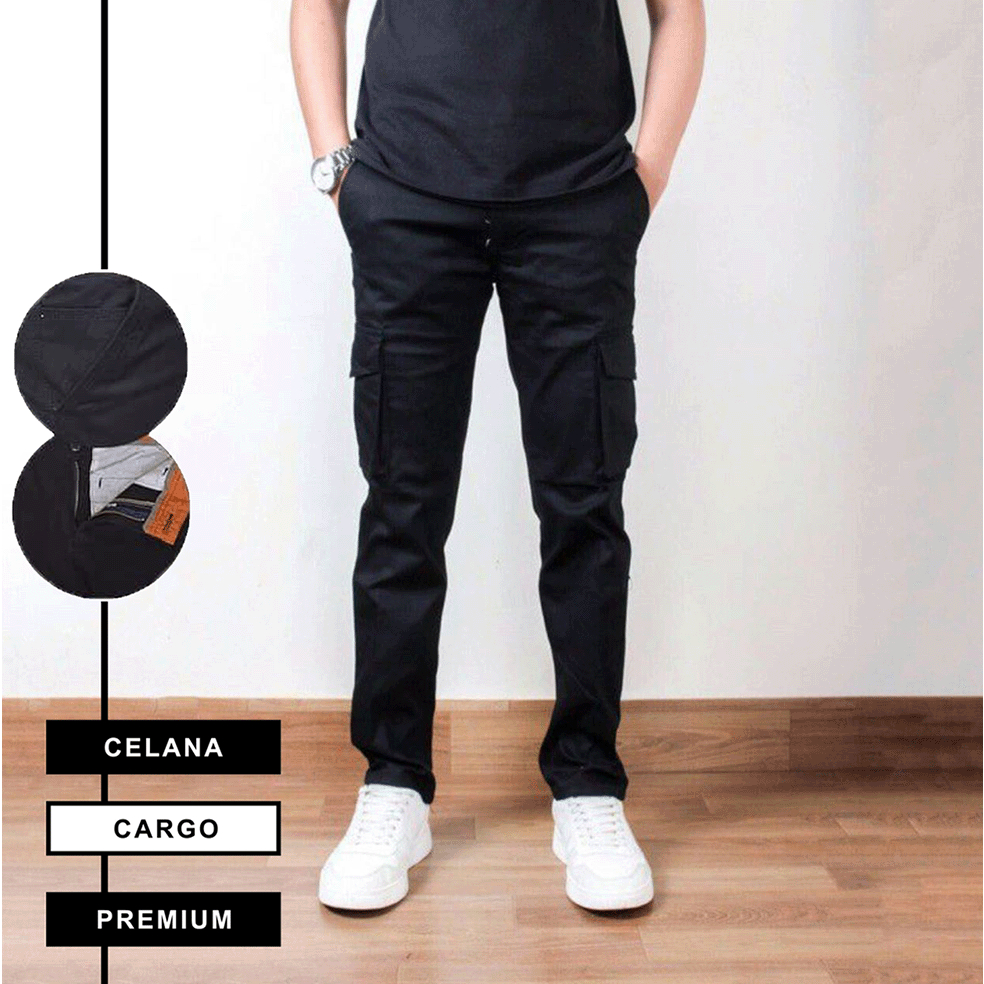 Jual CELANA Cargo panjang pria Gunung PDL Banyak Kantong Kaki Lebar Hijau Army - L Bark Store ...