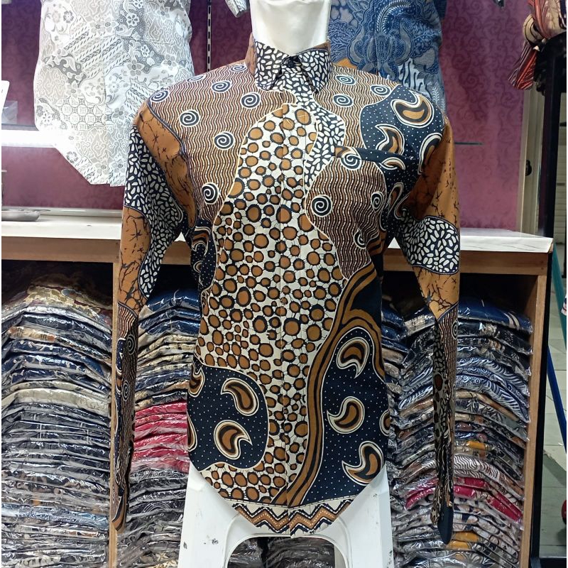 Jual Batik lengan panjang bahan katun prima pakai lapisan puring FULL ...