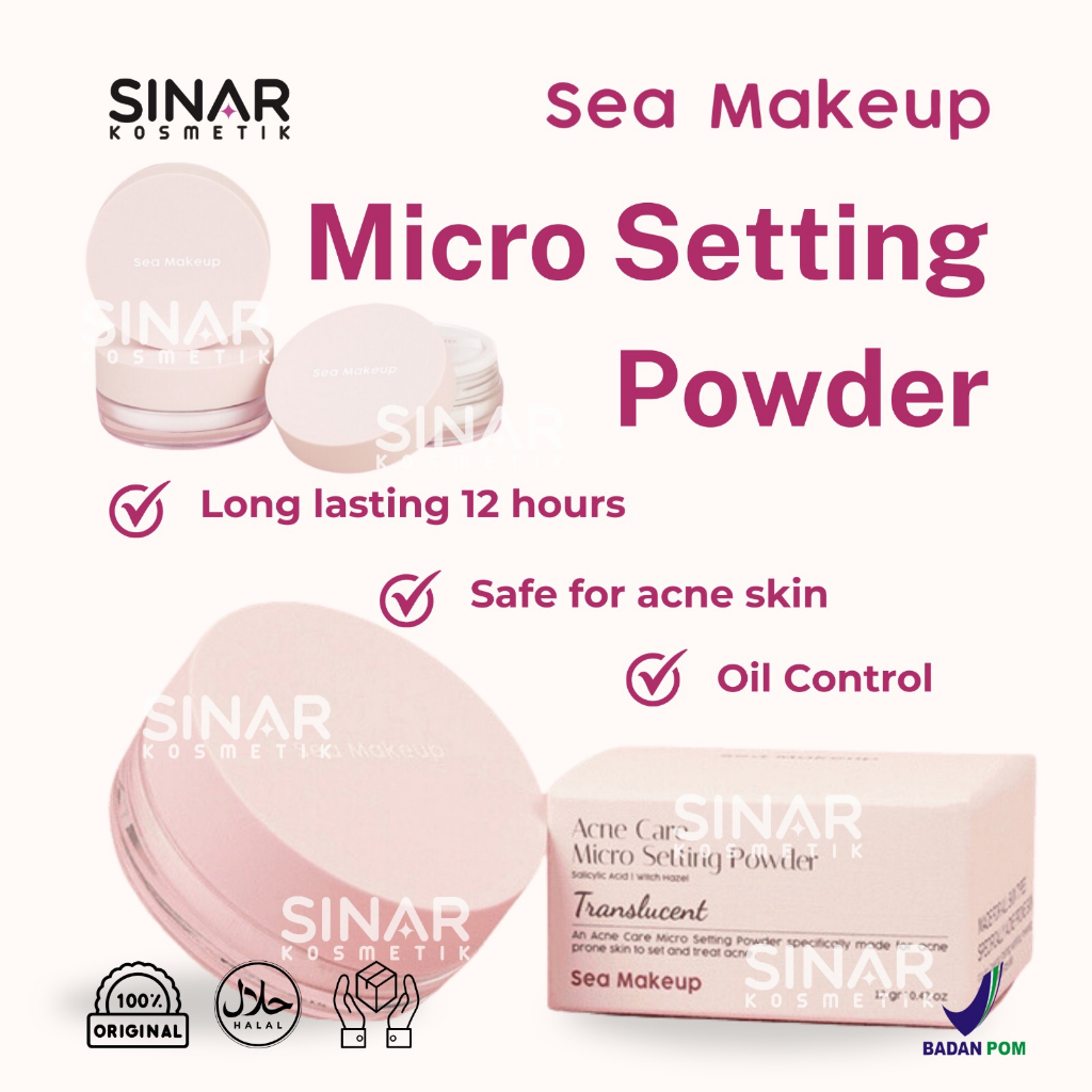 Jual Sea Makeup Acne Care Micro Translucent Setting Powder Loose Powder ...