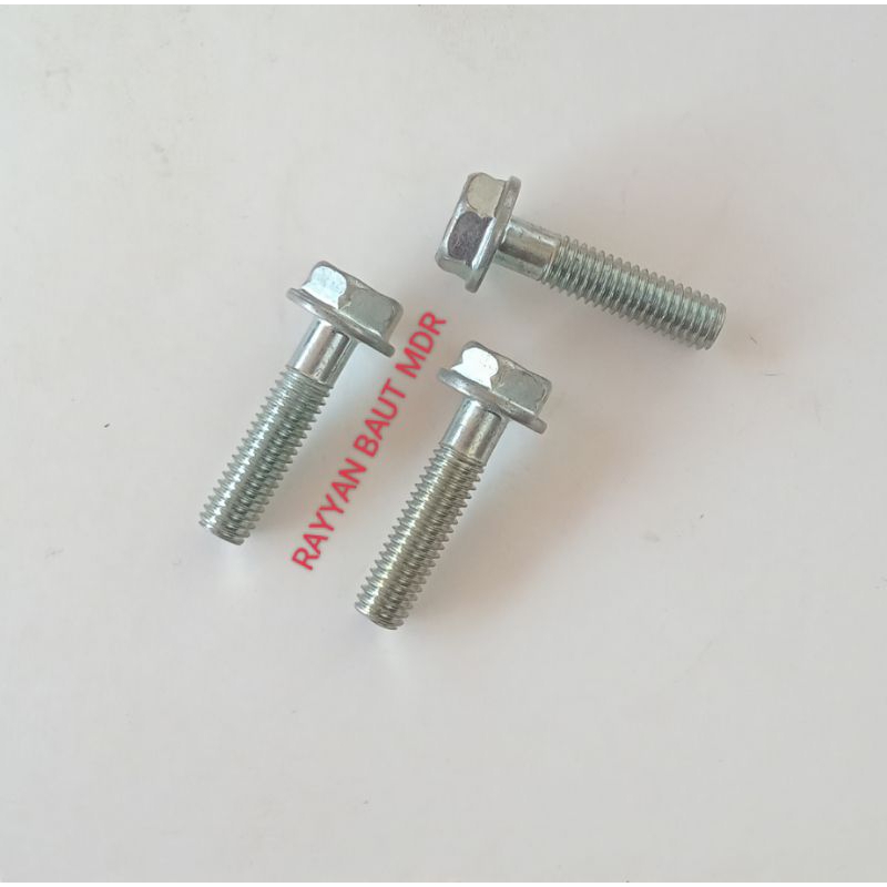 Jual Baut flange bolt M6x25 konci 10 / Baut 10 konci 10 ORI ginal 1pcs ...
