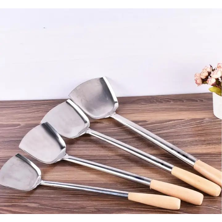 Jual Fujinex Spatula sodet Sutil stainless gagang kayu jumbo | Shopee ...