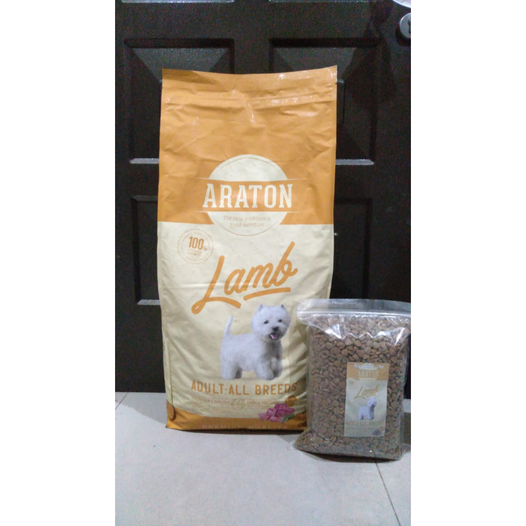 Jual Dog Food Araton Adult Lamb All Breeds Makanan anjing Repack 3kg ...
