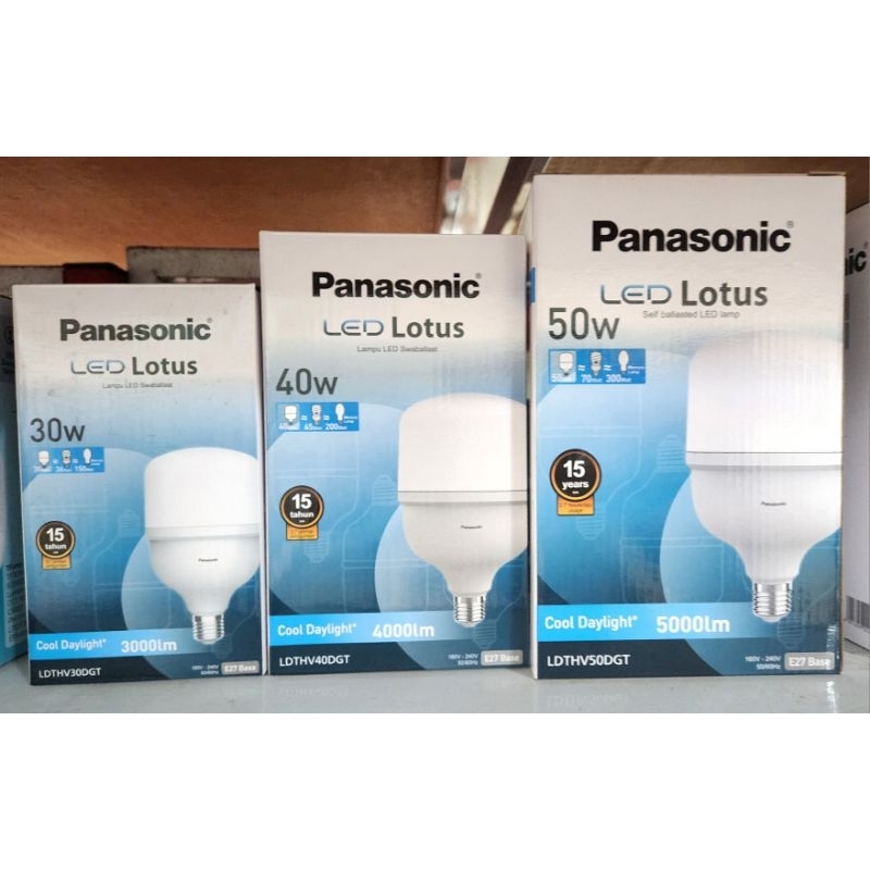 Jual Panasonic Led Bulb Lotus E27 30W 40W 50W Cahaya Putih | Shopee ...