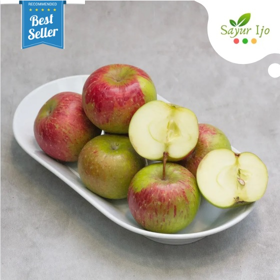 Jual Apel Cherry Malang 480-500 Gram/Pack Fresh Apple Buah Lokal Manis ...