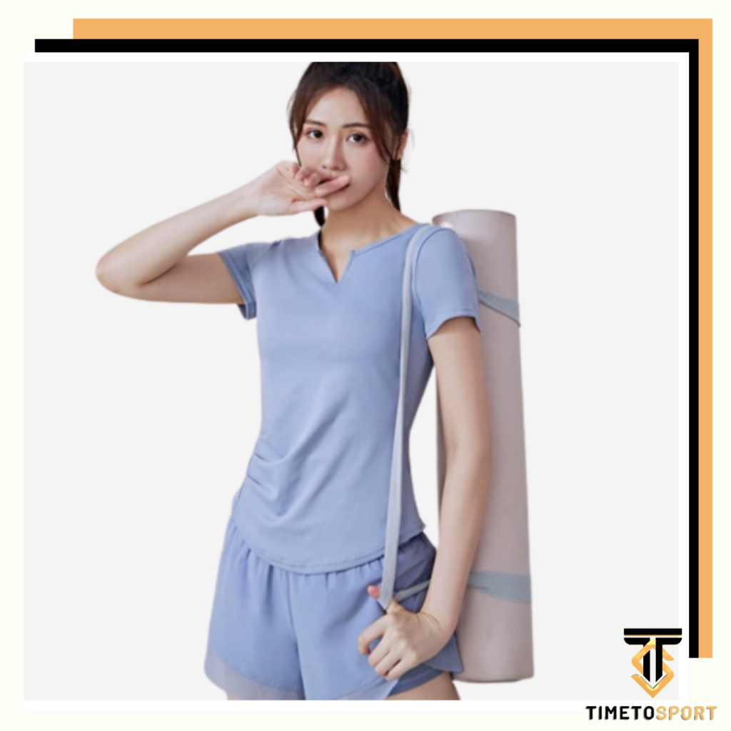 Jual TIMETOSPORT Baju T-shirt Kaos Training Wanita Olahraga Yoga Gym ...