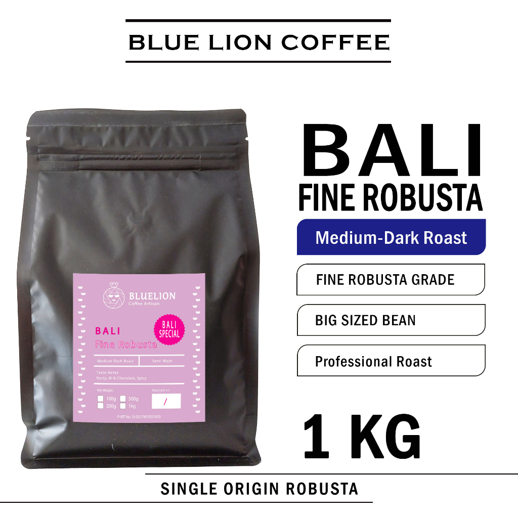 Jual Blue Lion Coffee Bali 1 KG Medium Dark Roast Biji Kopi Bubuk Single Origin Fine Robusta ...