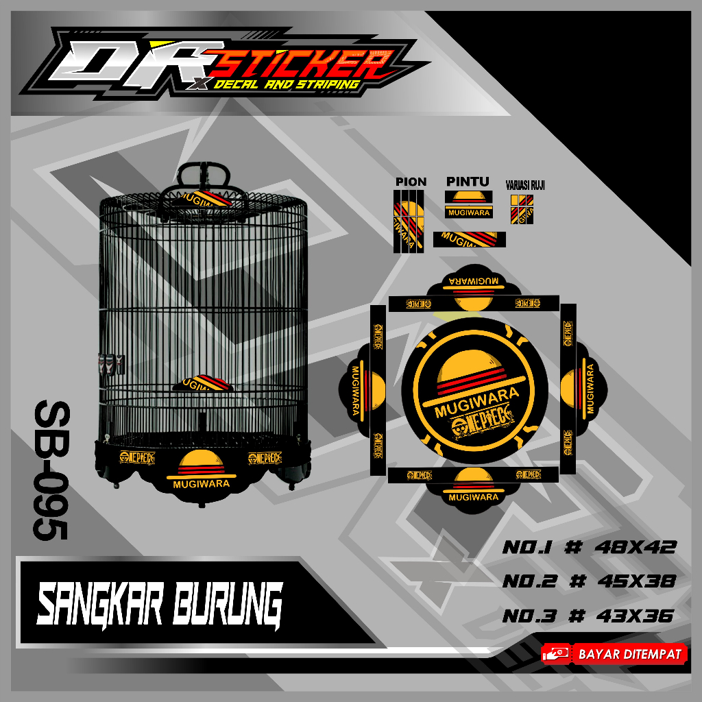 Jual Sticker Decal Sangkar Murai - Stiker Tebok Murai - Sticker Decal ...