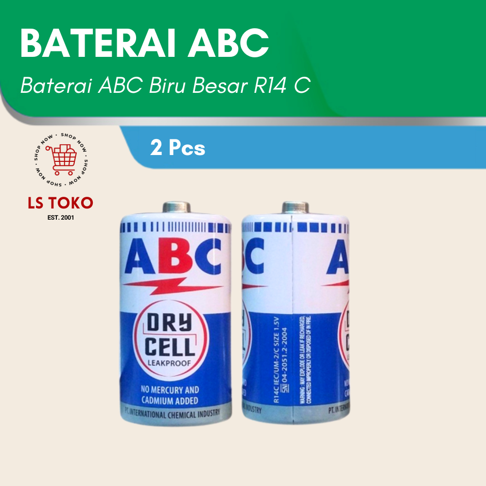 Jual Battery ABC General Purpose R20/ Tipe D Biru (isi 2/Pack) | Shopee ...