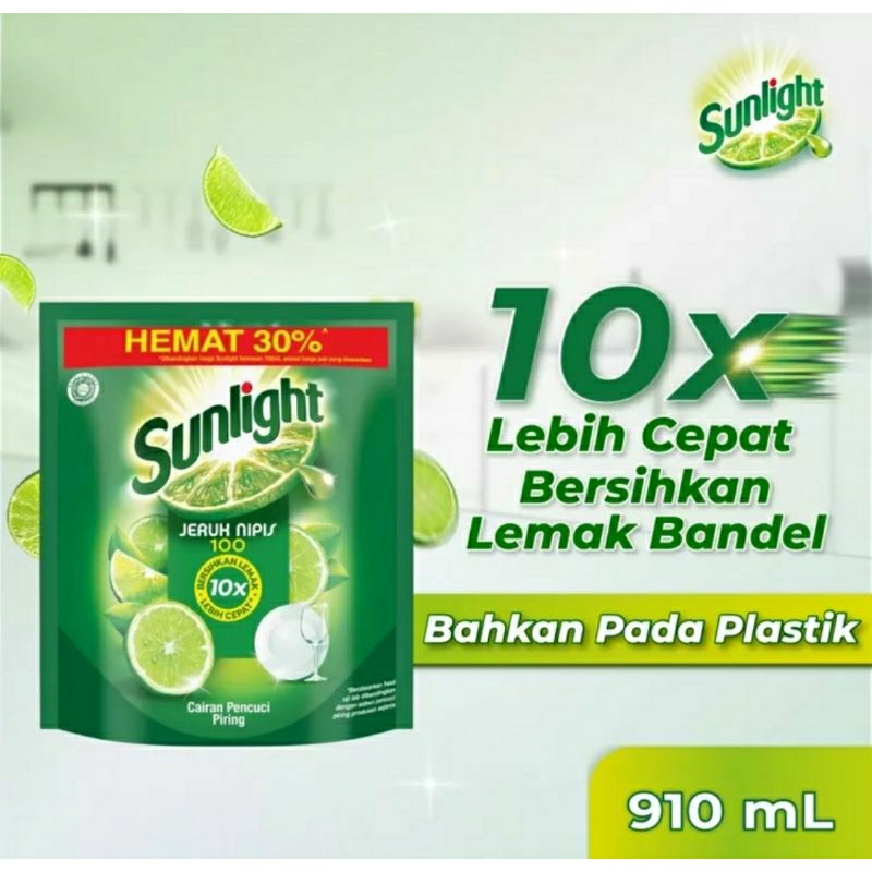 Jual SUNLIGHT LIME SABUN CUCI PIRING JERUK NIPIS 910ML | Shopee Indonesia
