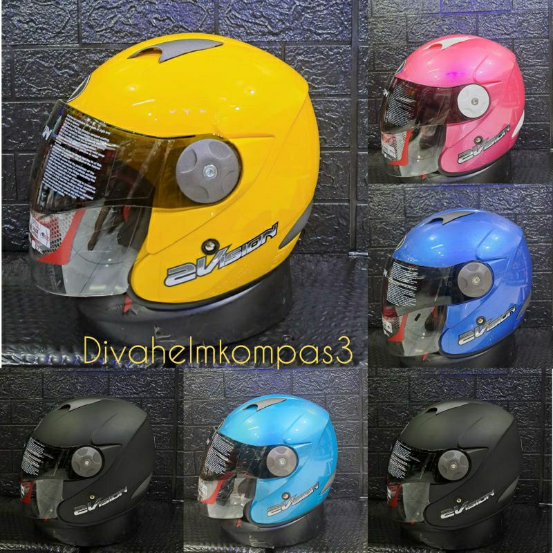 Jual HELM KYT 2 VISION SOLID SERIES|kyt dua vision | Shopee Indonesia