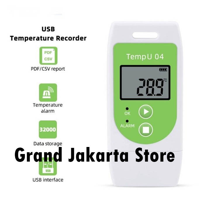 Jual Data Logger Temperature Tzone TempU04 Logging Recorder PC Loger Wireless Sensor Suhu ...