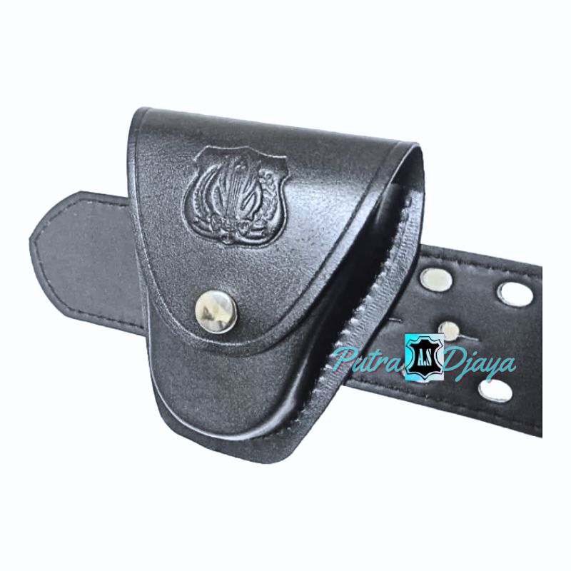 Jual sarung borgol kulit asli hitam security logo satpam | Shopee Indonesia