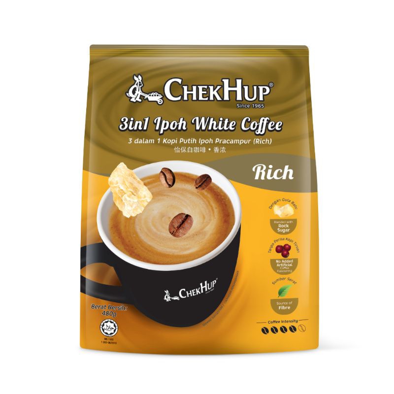 Jual CHEK HUP 3 in 1 Ipoh White Coffee Rich Malaysia (12 sachet) | Shopee Indonesia