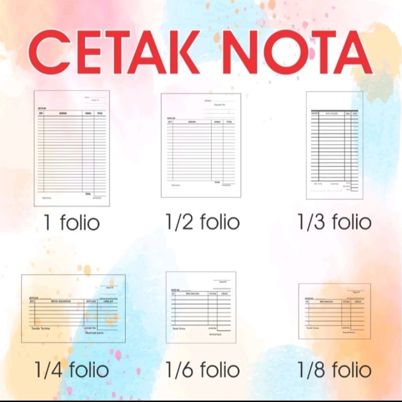 Jual NOTA CUSTOM 2 PLY ISI 100 LEMBAR @50 SHET | Shopee Indonesia