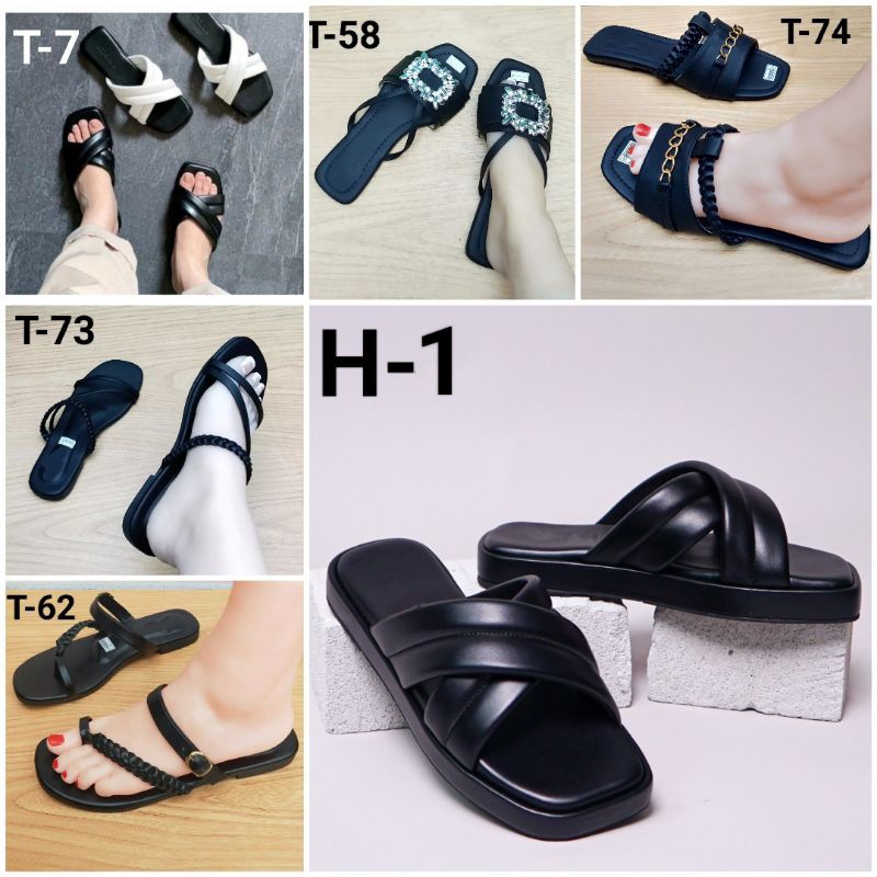 Jual SANDAL TEPLEK WANITA MOTIF T7 | Shopee Indonesia