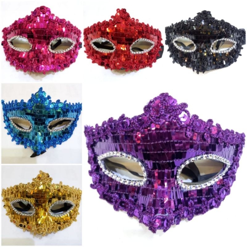 Jual Topeng Renda Payet (banyak warna) / Topeng Pesta / Masquerade ...