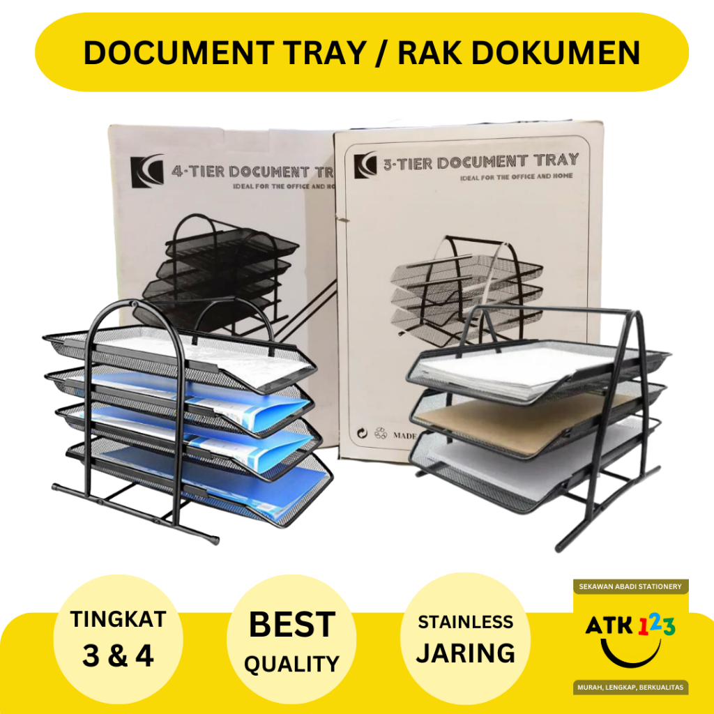 Jual Document Tray Rak Dokumen Bak Surat Tingkat 3-9025 Tingkat 4-9024 ...