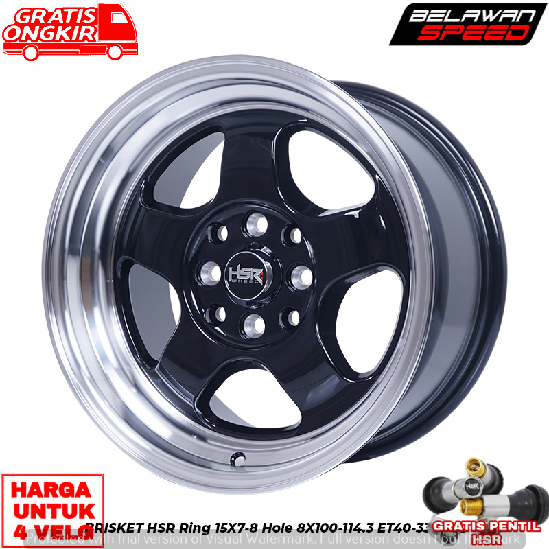 Jual PELEK MOBIL RACING PELEK MODIFIKASI RING 15 HSR BRISKET PCD 4X100/114,3 UNTUK BRIO CALYA ...