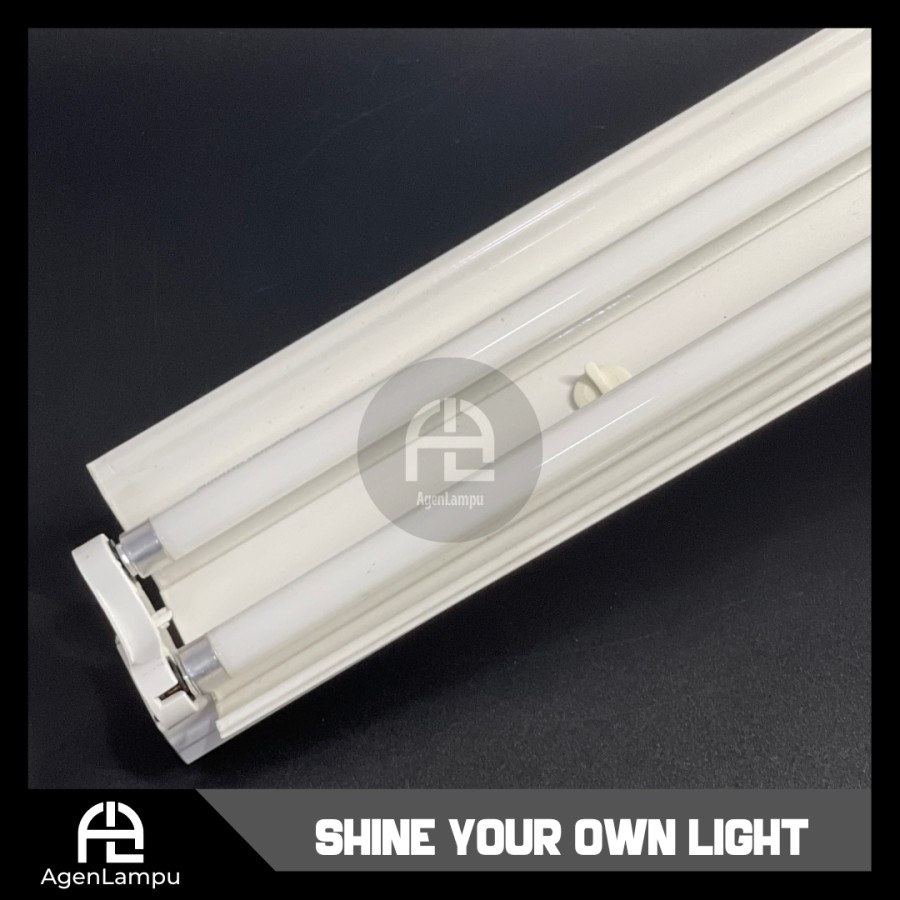 Jual Kap Lampu TL Kosongan T5 2x28W Lampu T5 120cm | Shopee Indonesia