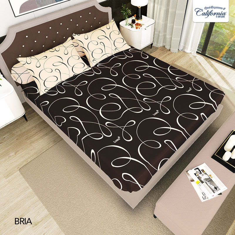 Jual CALIFORNIA Sprei Queen Fitted 160x200 Bria | Shopee Indonesia