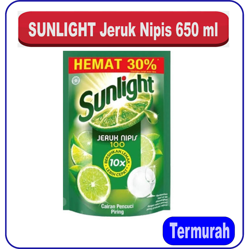 Jual Sunlight Jeruk Nipis 650 ml | Sabun Pencuci Piring 650 ml | Shopee Indonesia