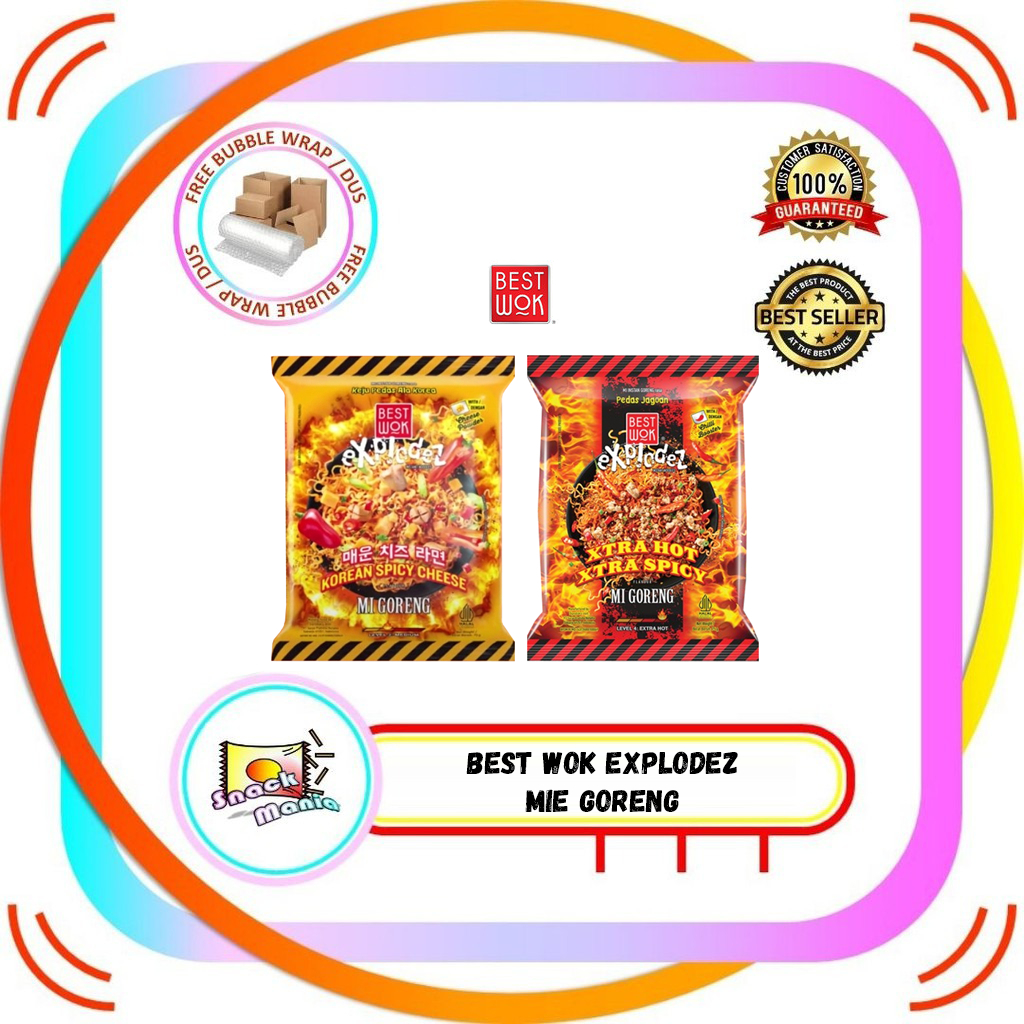 Jual Best Wok Explodez Mie Goreng Extra Hot | Korean Spicy Cheese 73 gr ...