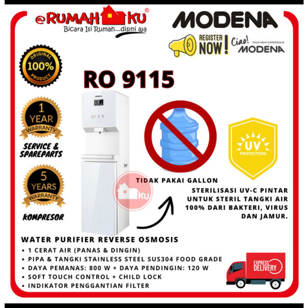 Jual WATER PURIFIER MODENA IGIENICO - RO 9115 | Shopee Indonesia