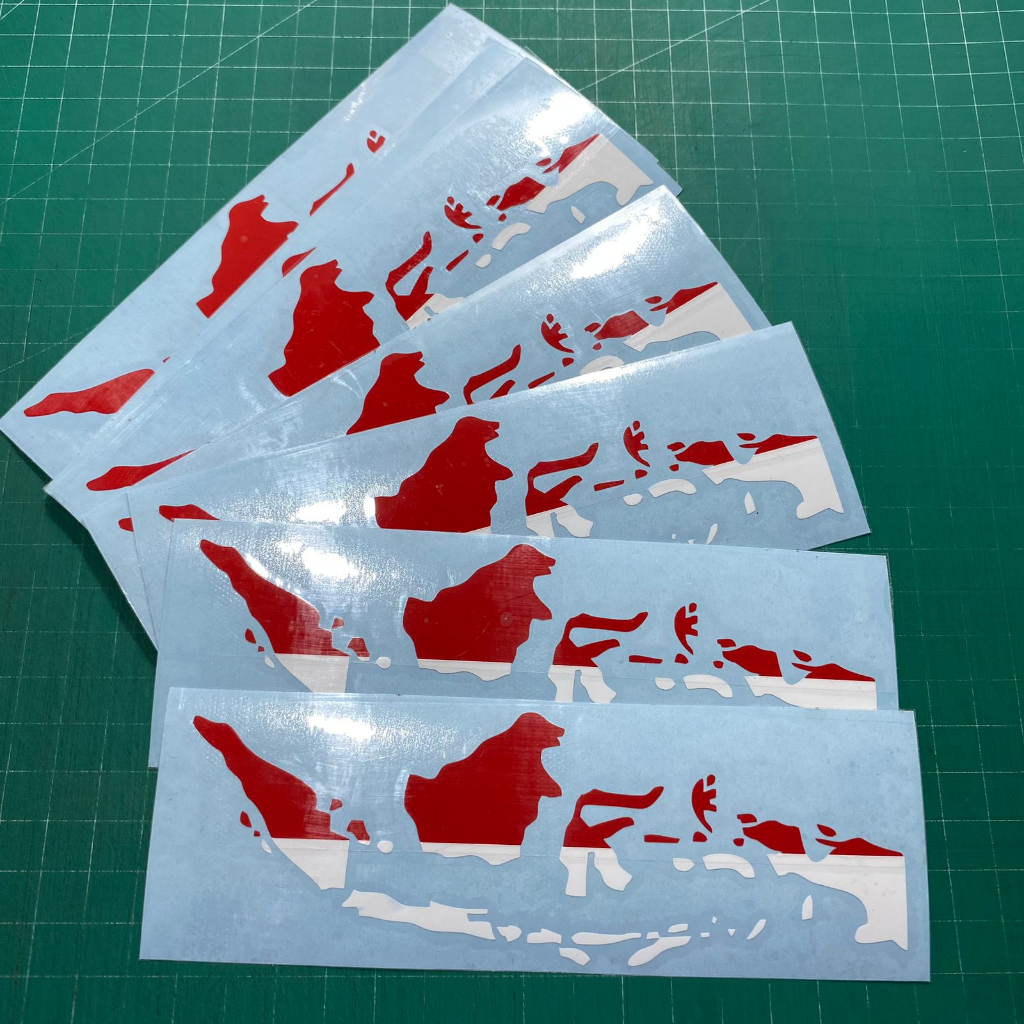 Jual STICKER PETA INDONESIA MAP INDONESIA MERAH PUTIH STICKER CUTTING ...