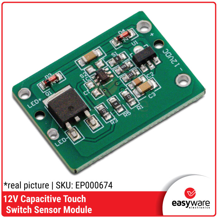 Jual Touch sensor 12V Capacitive Touch Switch Sensor Module With Relay ...