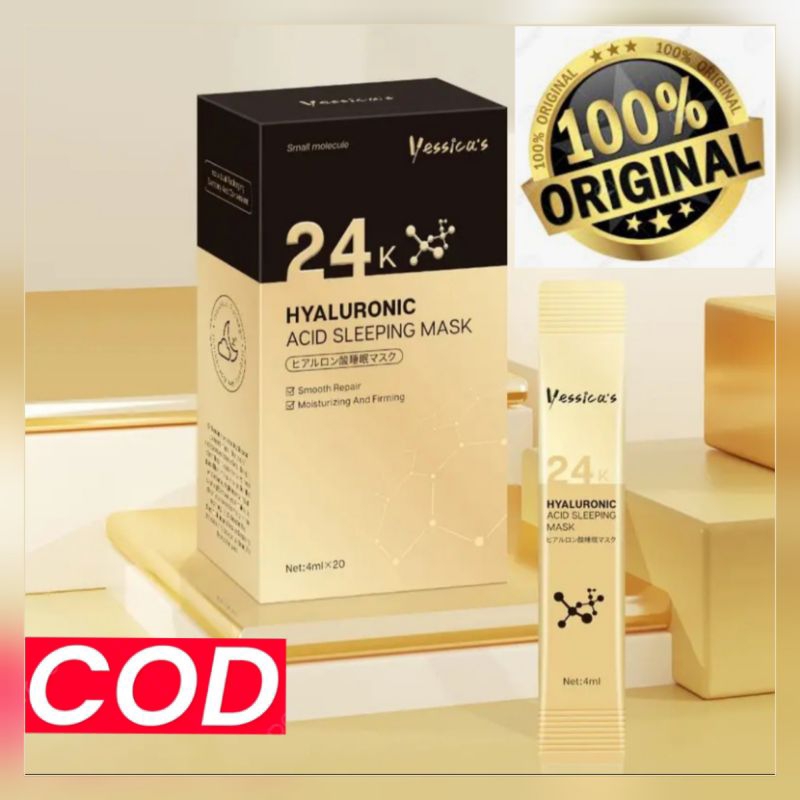 Jual Yessica Sleeping Mask 24k Hyaluronic Acid Leave-On Bpom Original ...