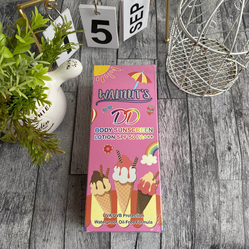 Jual WALNUTS DD BODY SUNSCREEN LOTION SPF 50 PA+++ / BODY LOTION WITH ...