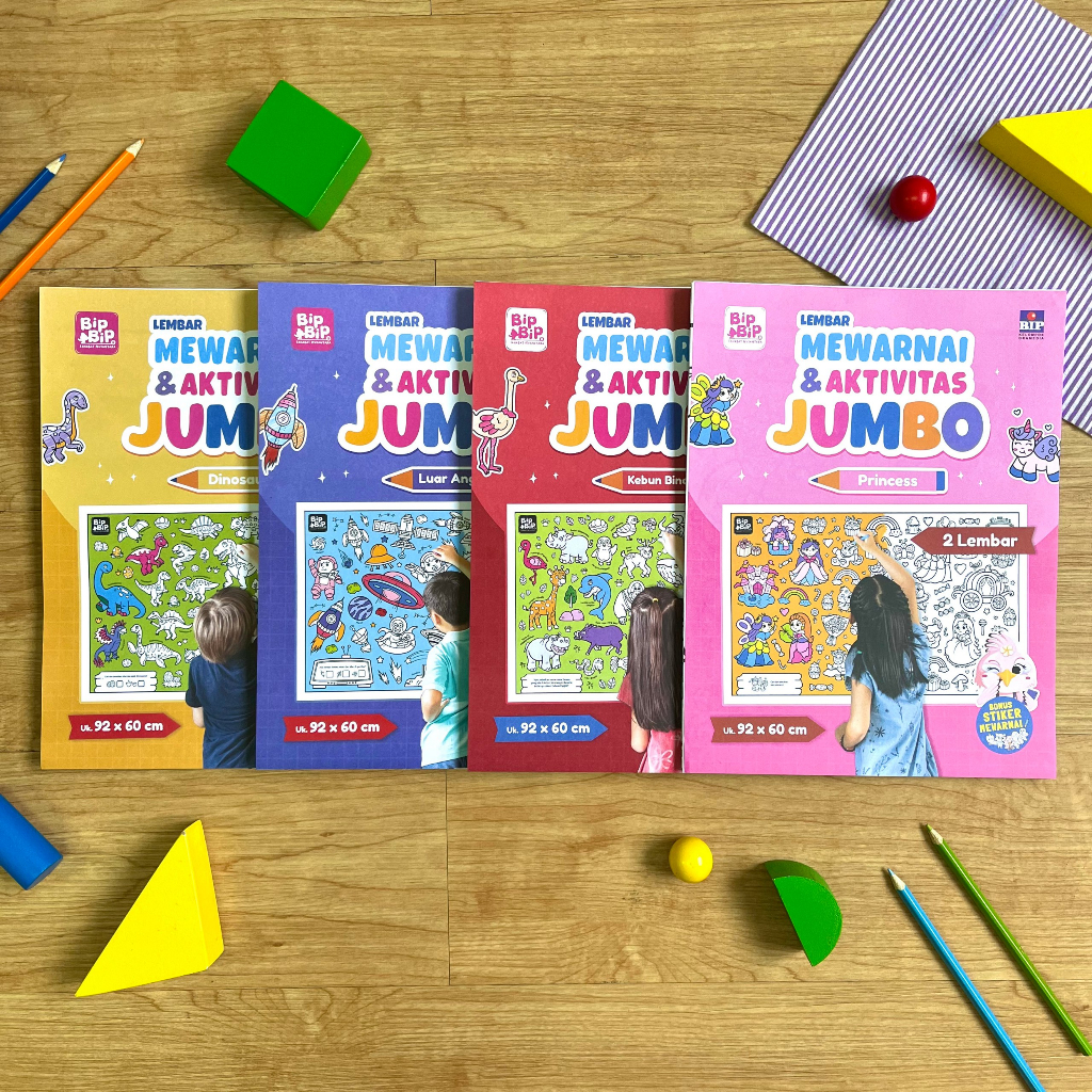 Jual [BIP] Paket Lembar Mewarnai Super Jumbo + Crayon Greebel (BONUS ...